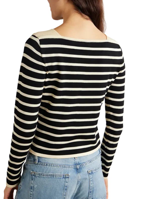 FRAME Striped Cotton Sweater