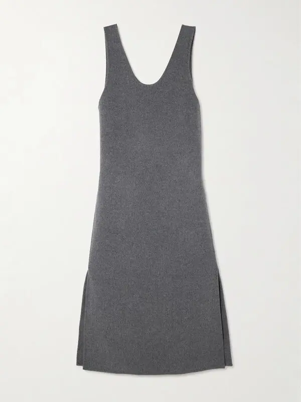 Carven Wool Slip Midi Dress