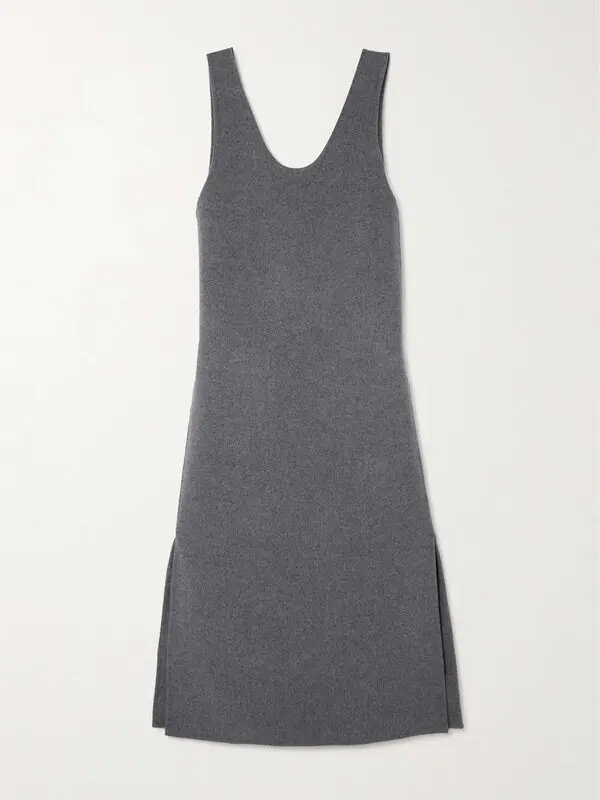 Carven Wool Slip Midi Dress