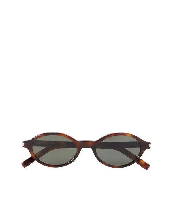 Saint Laurent Jeanne Oval-frame Sunglasses - Tortoiseshell