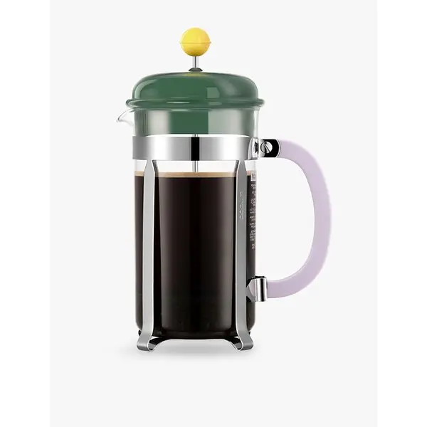 BODUM X Moma Caffettiera French Eight-cup Stainless-steel Coffee Maker 1l - Dark Green And Lilac