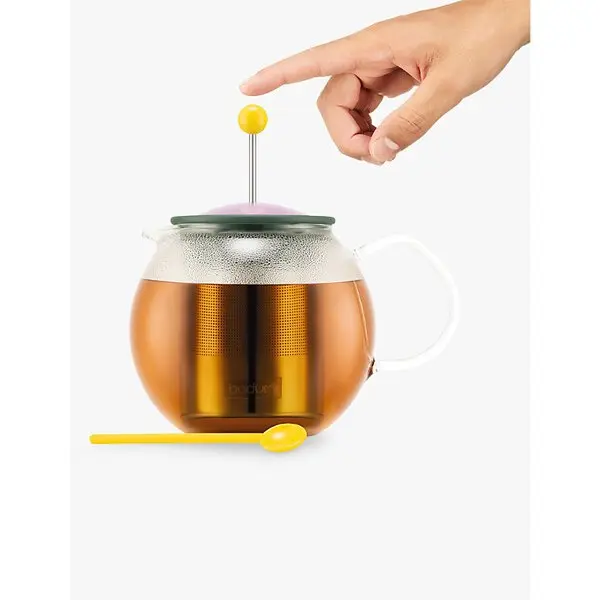 BODUM X Moma Assam Tea Press With Spoon - Yellow And Lilac