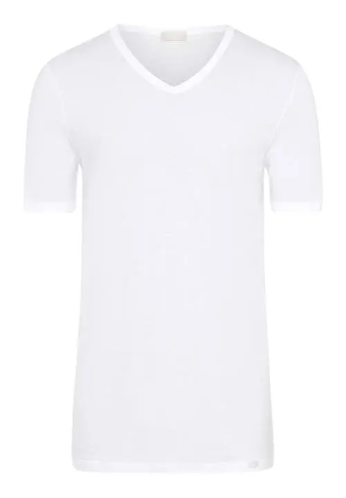 Hanro Ultralight Fitted Cotton V-neck T-shirt - White