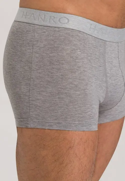 Hanro Cotton Essentials 2-pack Cotton Boxer Briefs - Light Melange