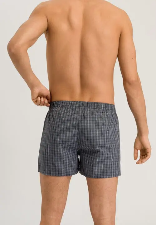 Hanro Fancy Woven Cotton Boxer - Casual Check