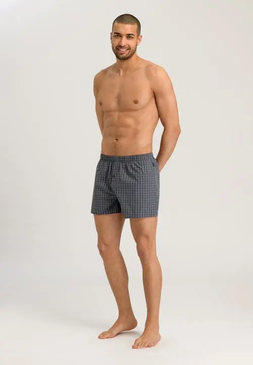 Hanro Fancy Woven Cotton Boxer - Casual Check