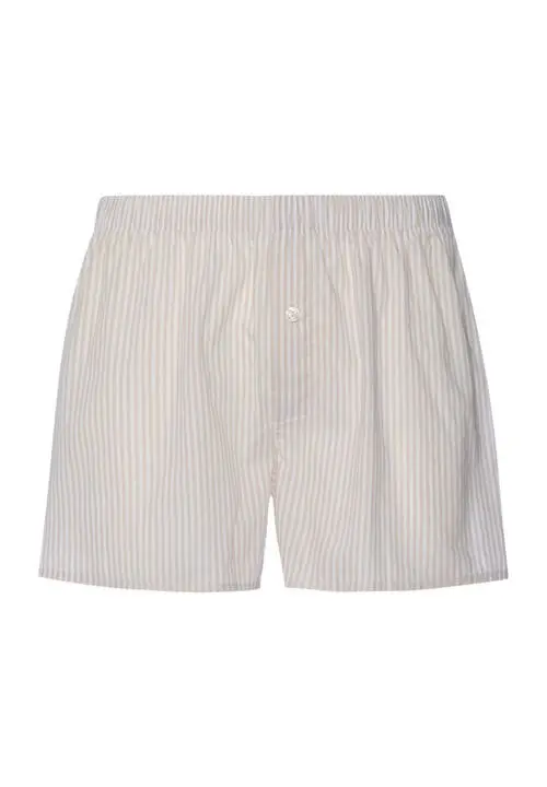 Hanro Fancy Woven Cotton Boxer - Sandy Lines