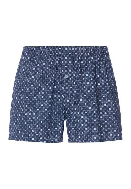 Hanro Fancy Woven Cotton Boxer - Squared Harmony
