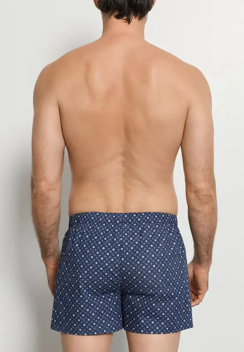 Hanro Fancy Woven Cotton Boxer - Squared Harmony