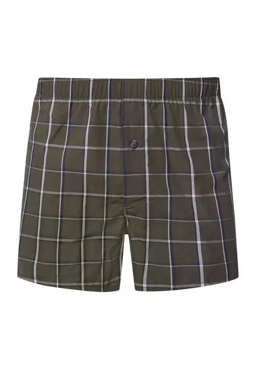 Hanro Fancy Woven Cotton Boxer - Urban Check