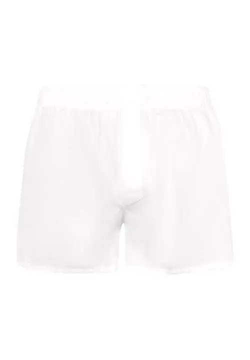 Hanro Fancy Woven Cotton Boxer - White