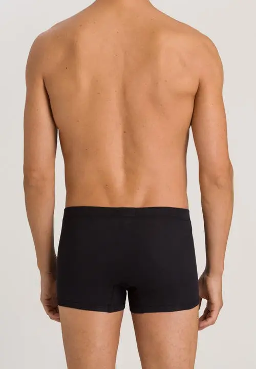 Hanro Sea Island Cotton Cotton Boxer Brief - Black