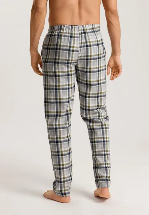 Hanro Cozy Comfort 100% Woven Cotton Flannel Pants - Wintry Check