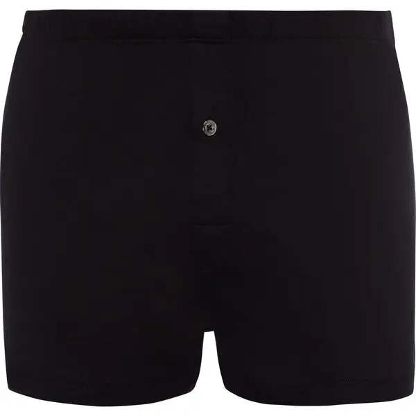 Hanro Sea Island Cotton Boxer - Black