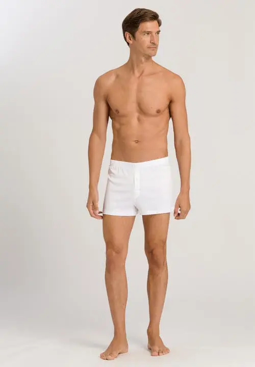 Hanro Sea Island Cotton Boxer - White