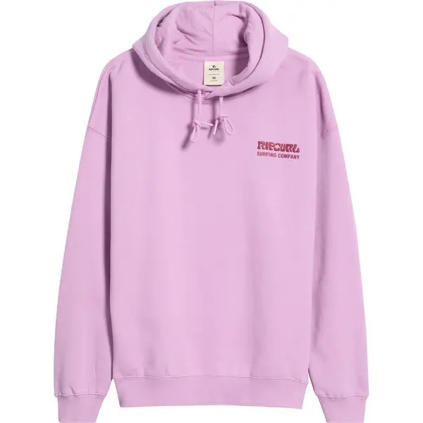 Rip Curl Surf Puff Print Graphic Hoodie - Bright Lilac