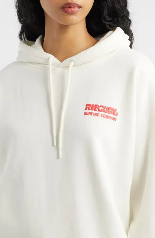 Rip Curl Surf Puff Print Graphic Hoodie - Cayenne