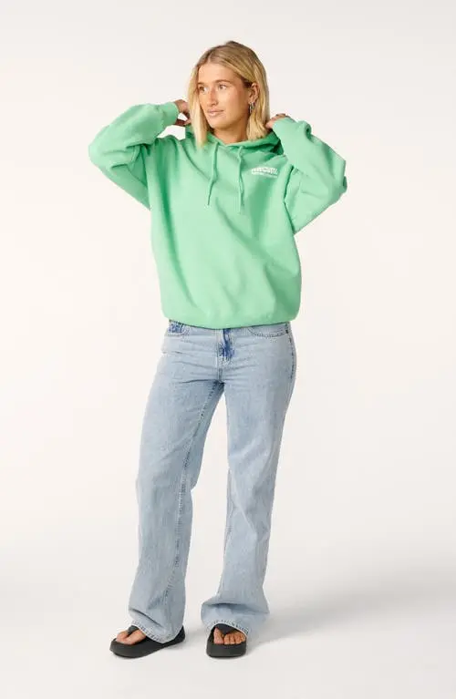 Rip Curl Surf Puff Print Graphic Hoodie - Light Green