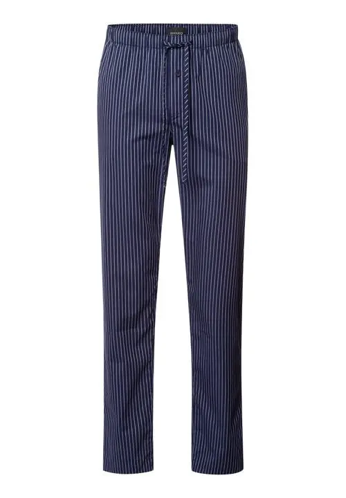 Hanro Night And Day Cotton Woven Pajama Pants - Fine Stripe