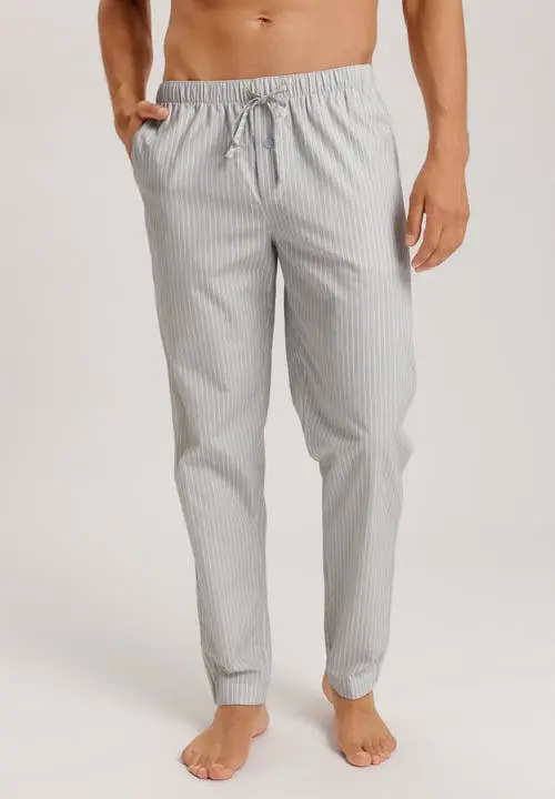 Hanro Night And Day Cotton Woven Pajama Pants - Light Stripe