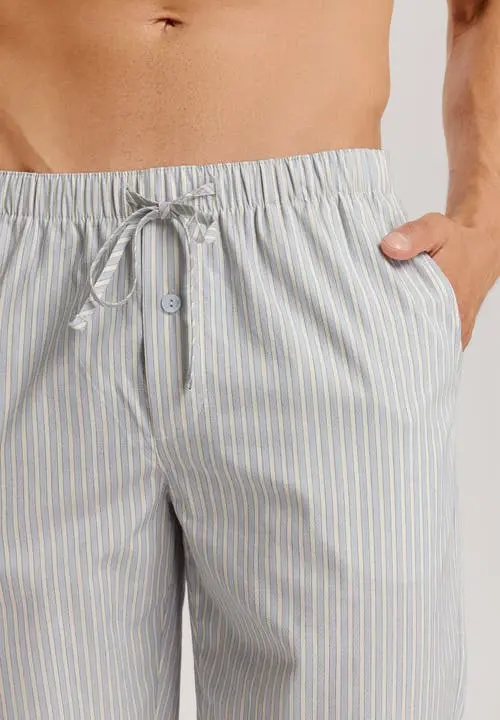 Hanro Night And Day Cotton Woven Pajama Pants - Light Stripe