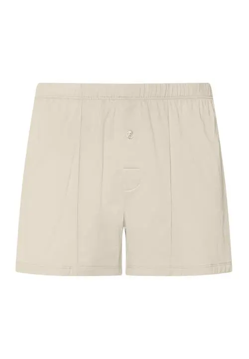 Hanro Cotton Sporty Button Fly Cotton Boxer - Moon