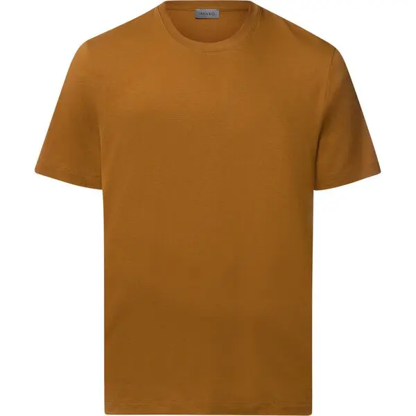 Hanro Living Shirts Cotton Crew Neck T-shirt - Tapenade