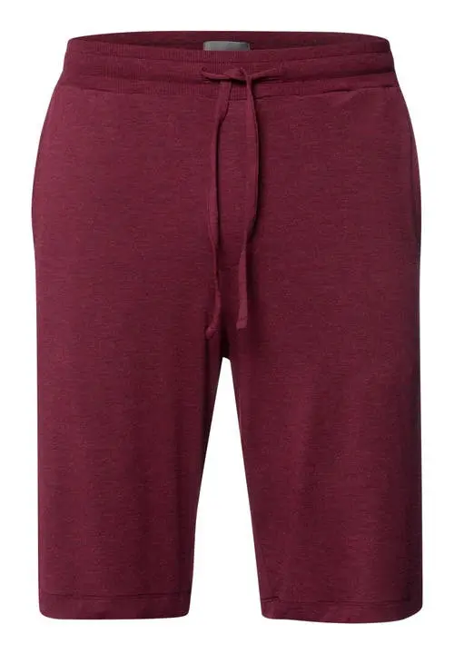 Hanro Casuals Drawstring Shorts - Cabernet Melange
