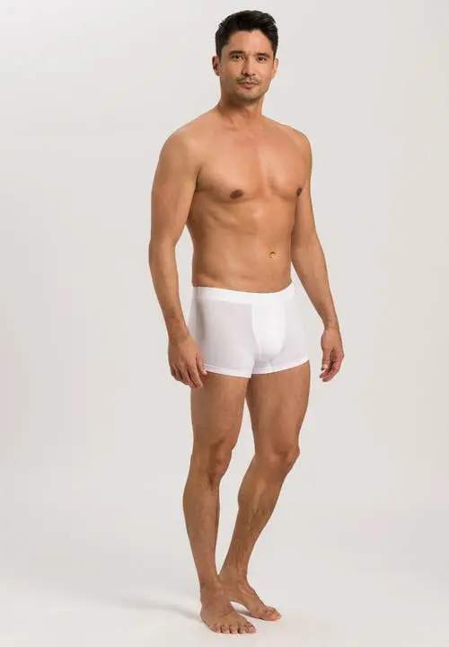 Hanro Cotton Essentials 2-pack Cotton Boxer Briefs With Covered Waistband - White