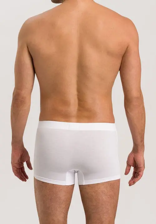 Hanro Cotton Essentials 2-pack Cotton Boxer Briefs With Covered Waistband - White