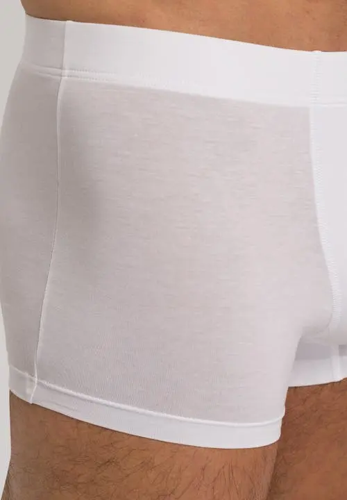 Hanro Cotton Essentials 2-pack Cotton Boxer Briefs With Covered Waistband - White