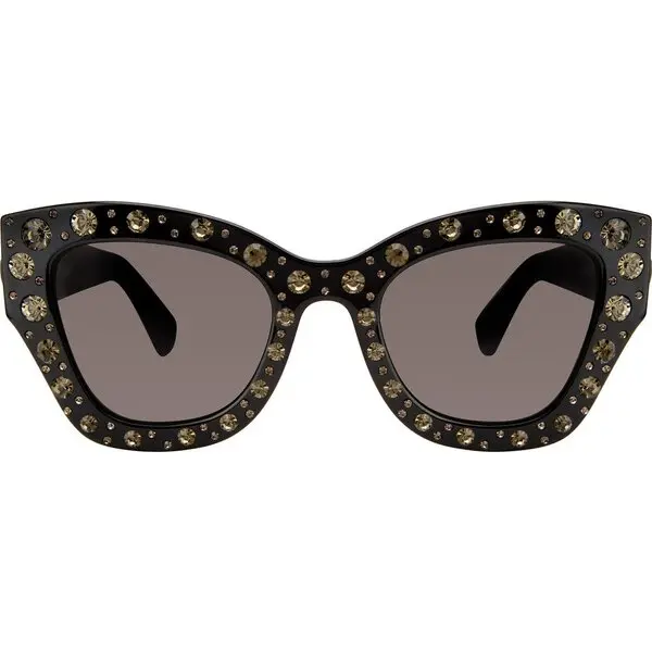 Kurt Geiger 51mm Cat Eye Sunglasses - Black/ Smoke