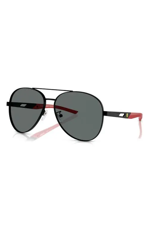 SCUDERIA FERRARI 60mm Polarized Aviator Sunglasses