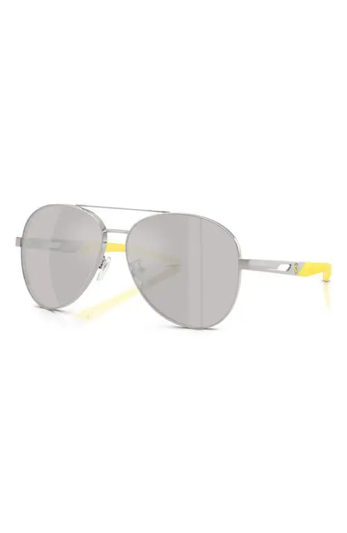 SCUDERIA FERRARI 60mm Mirrored Aviator Sunglasses