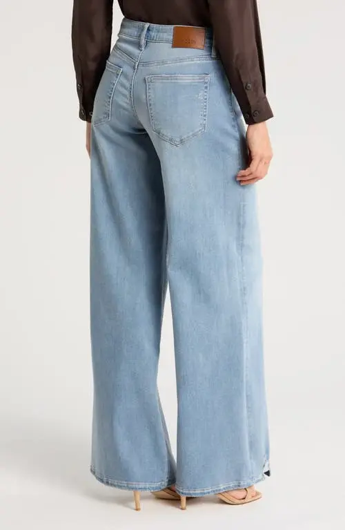 HIDDEN JEANS Chewed Hem Wide Leg Jeans