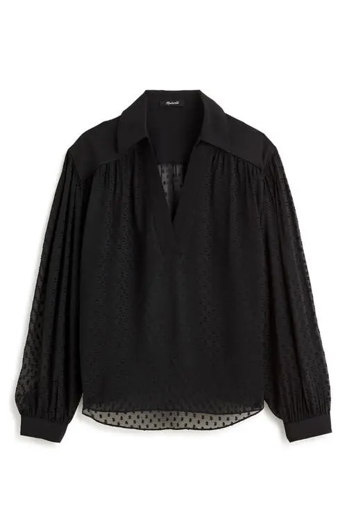 Madewell Clip Dot Popover Top