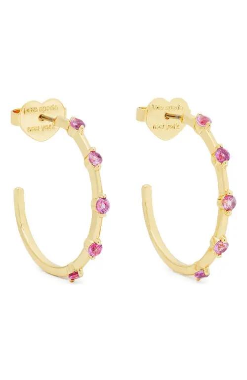 Kate Spade New York Cubic Zirconia Hoop Earrings - Rosegold
