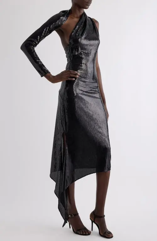 COURREGES Asymmetric Sequin Dress