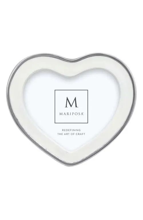 MARIPOSA Signature Heart Picture Frame - White