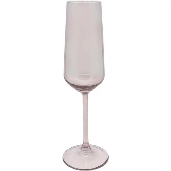 MARIPOSA Fine Line Set Of 4 Glass Champagne Flutes - Quartz