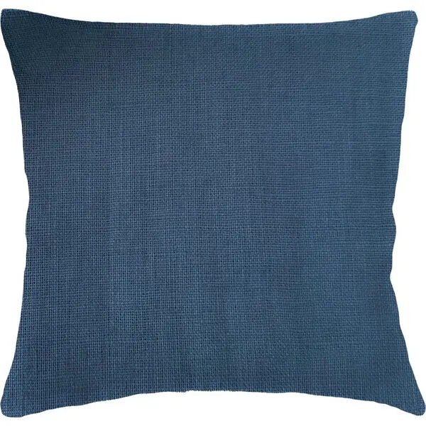 Anaya So Soft Linen Euro Pillow With Down Insert - Marine Blue