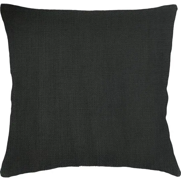 Anaya So Soft Linen Pillow With Down Insert - Black