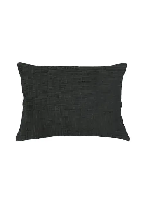 Anaya So Soft Linen Pillow With Down Insert - Black