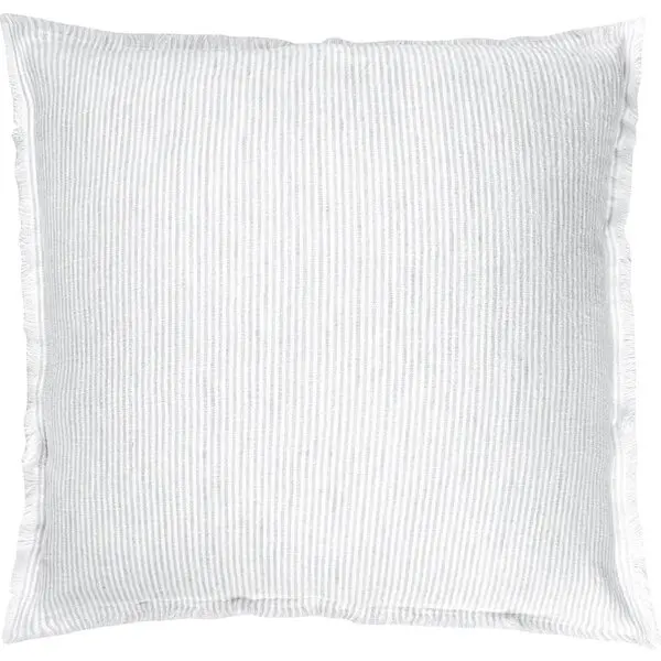 Anaya So Soft Linen Pillow With Down Insert - Grey
