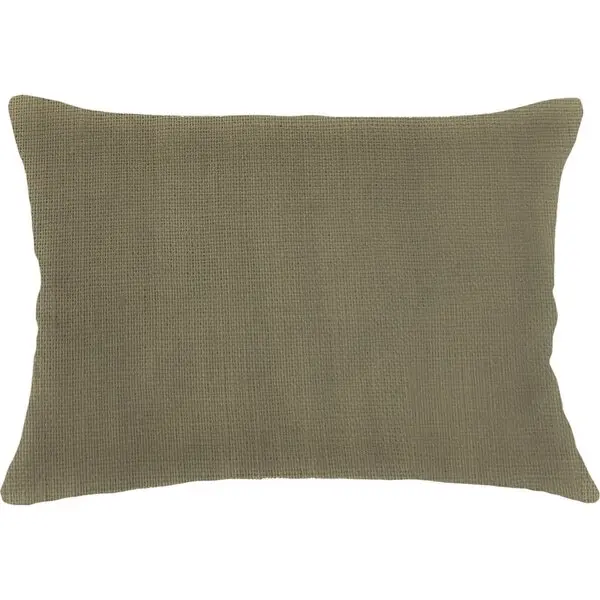 Anaya So Soft Linen Pillow With Down Insert - Olive Green