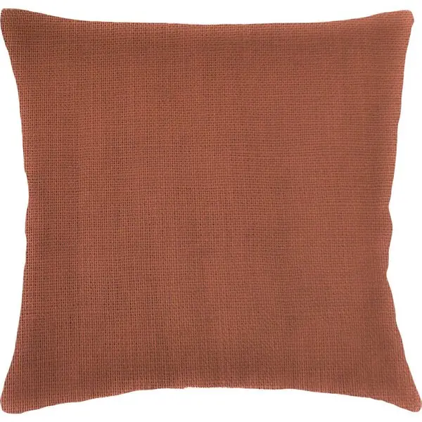 Anaya So Soft Linen Pillow With Down Insert - Rustic Orange