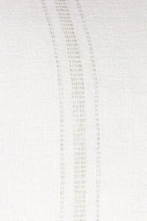 Anaya Grey Petite Stripe Linen Pillow Cover Only - White