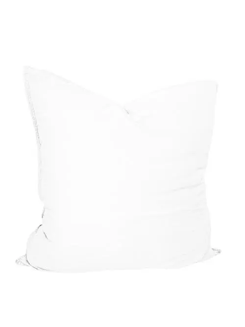 Anaya Stonewashed Cotton Percale Pillow With Down Alternative Insert - White