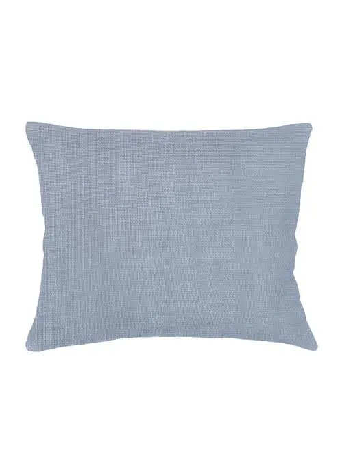 Anaya So Soft Linen Dutch Euro Pillow With Down Insert - Chambray Blue