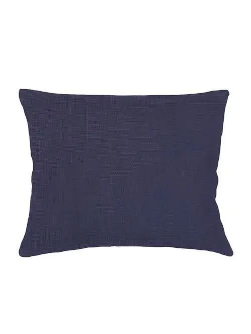 Anaya So Soft Linen Dutch Euro Pillow With Down Insert - Luxe Blue